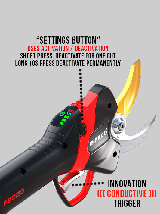 INFACO F3020 Professional battery powered pruning shear – INFACO USA